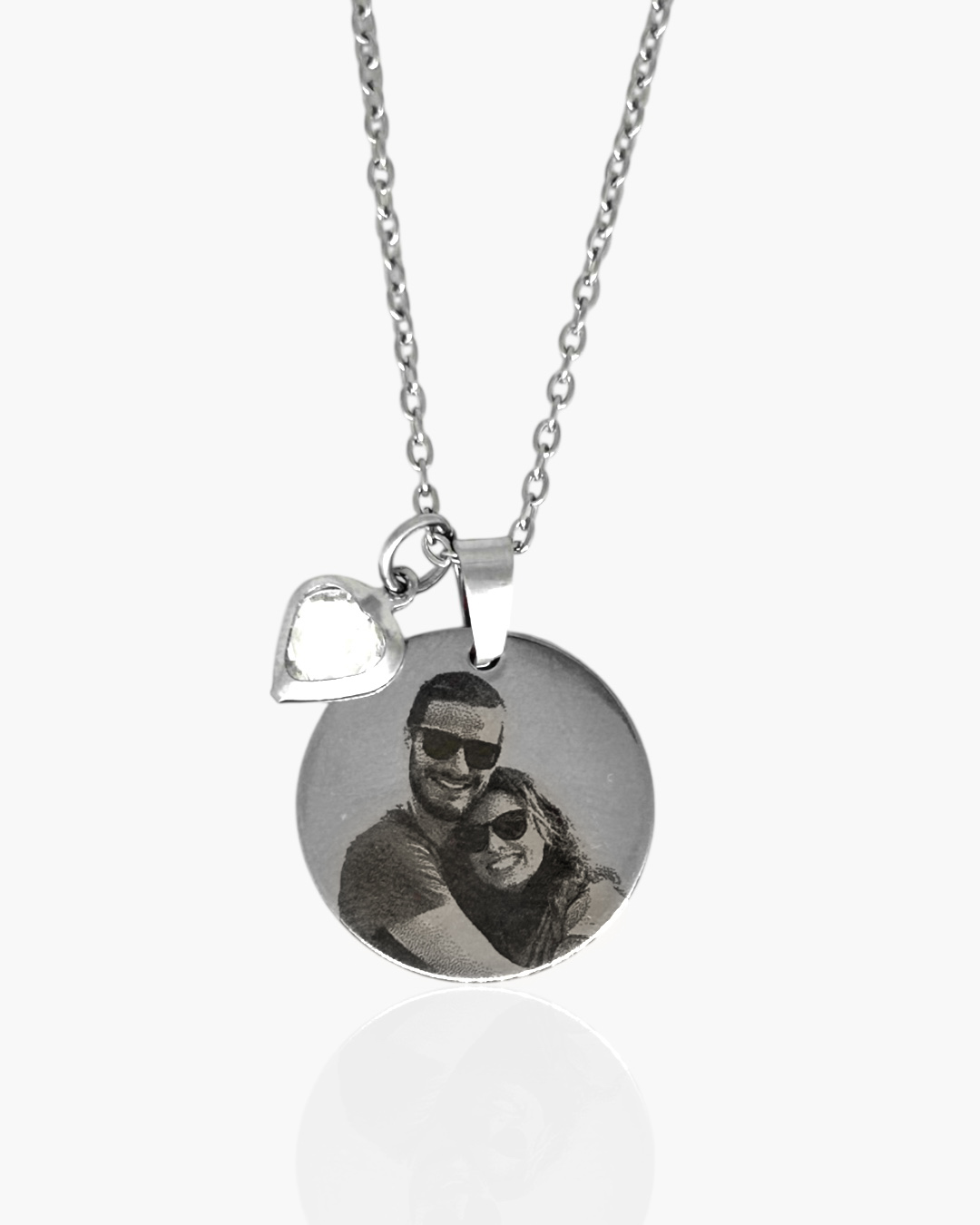 Colar com Foto Personalizado e Pingente de Coração